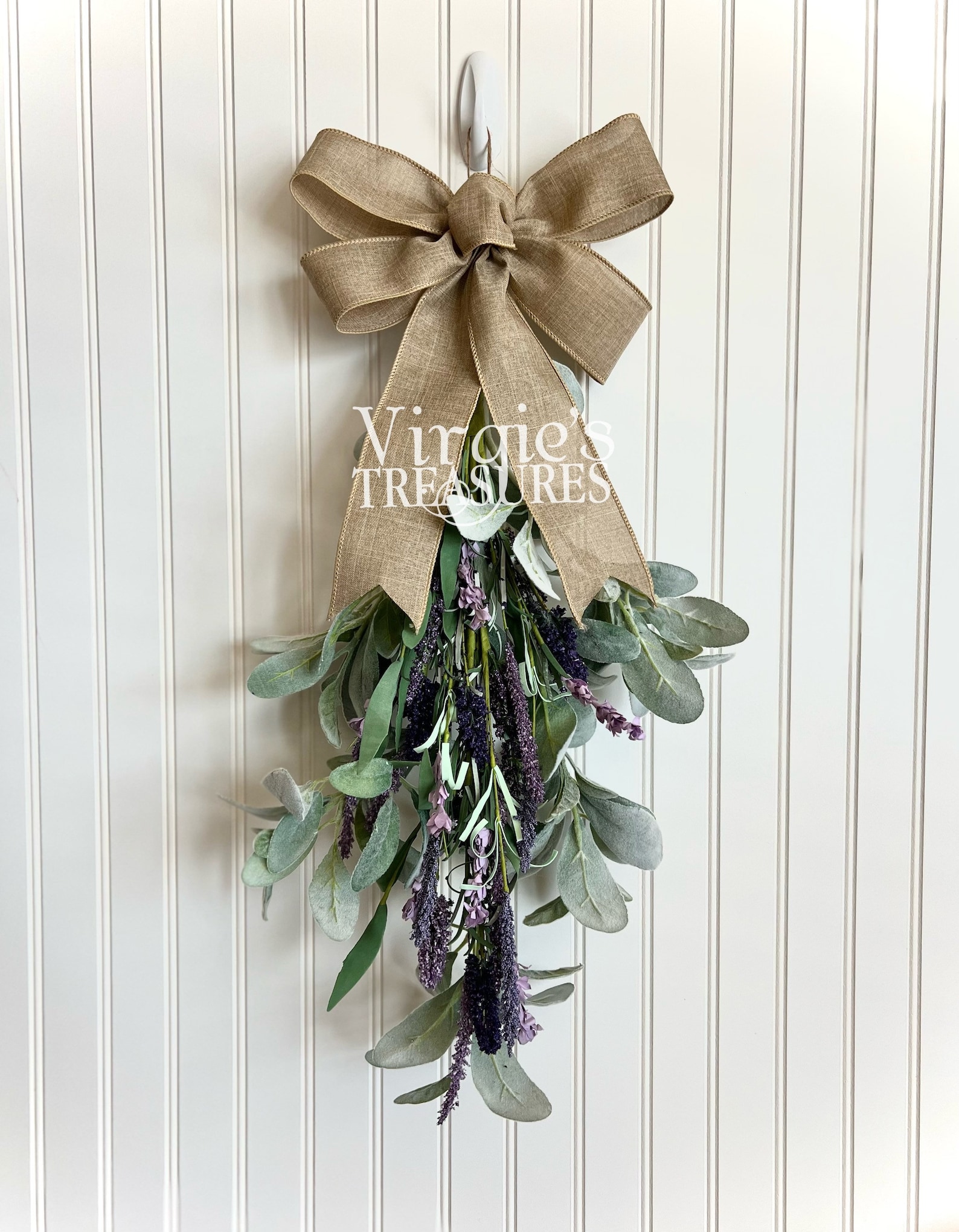 Lavender Swag, Spring Door Swag, Wall Swag, Farmhouse Swag, Summer Swag ...