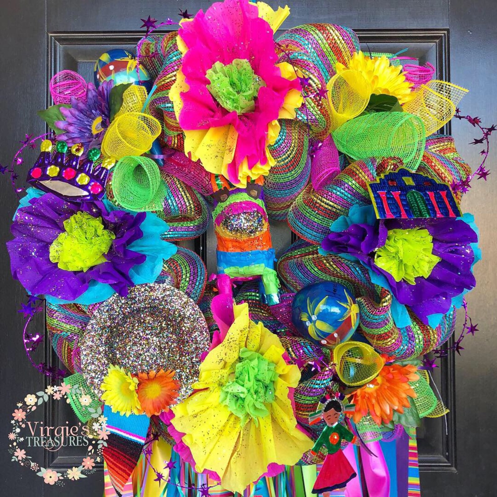Fiesta Wreath Fiesta Deco Wreath Fiesta Wreath Viva Fiesta - Etsy