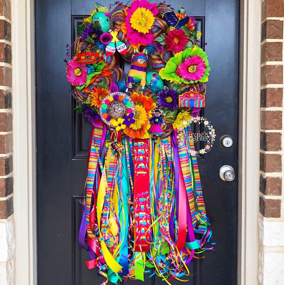 Beautiful Fiesta Wreath, Gerberas Daisy Fiesta Wreath, Fiesta Wreath ...
