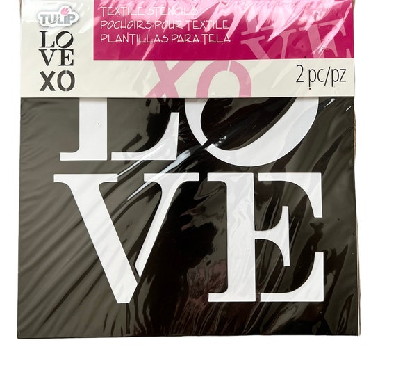 Textile Stencil / Love Stencil / XO Stencil - Etsy