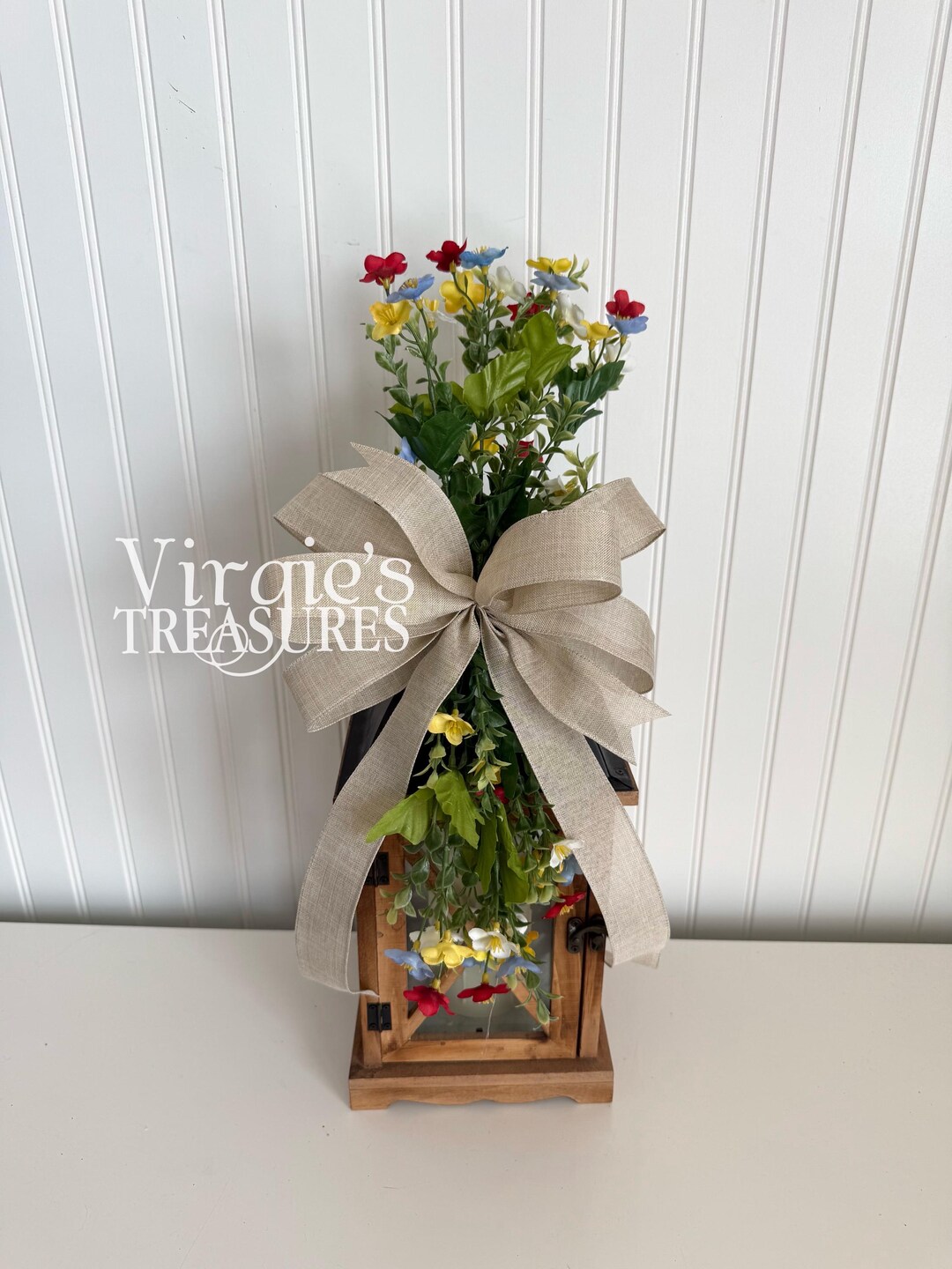 Lantern Swag, Summer Lantern Swag, Spring Lantern Swag, Floral Swag ...