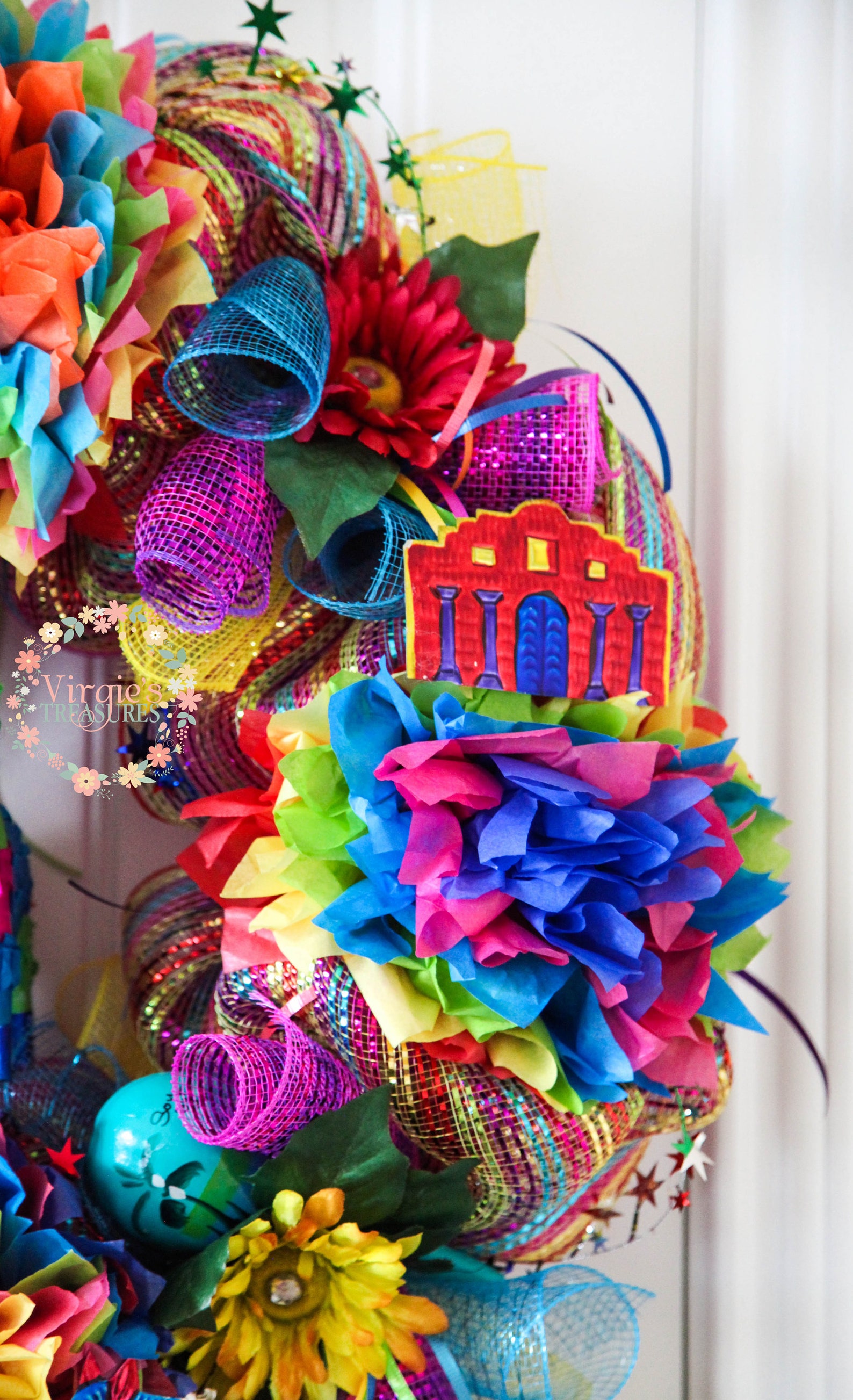 Fiesta Deco Mesh Wreath-fiesta Birthday Wreath-fiesta Wreath -fiesta ...