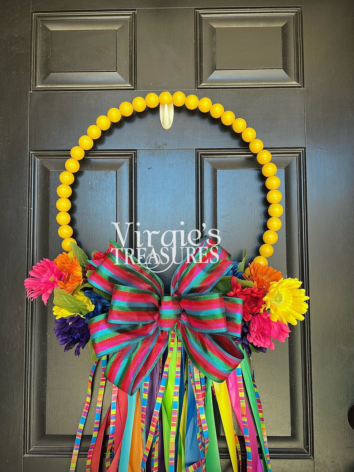 Fiesta Wreath Viva Fiesta Wreath Wood Bead Fiesta Wreath - Etsy