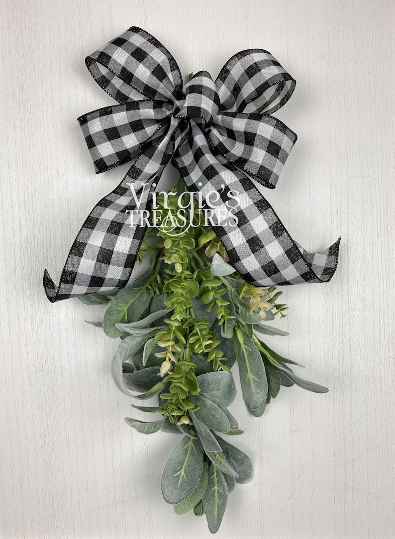 Greenery Swag Vertical Door Swag Wall Swag Farmhouse Swag - Etsy