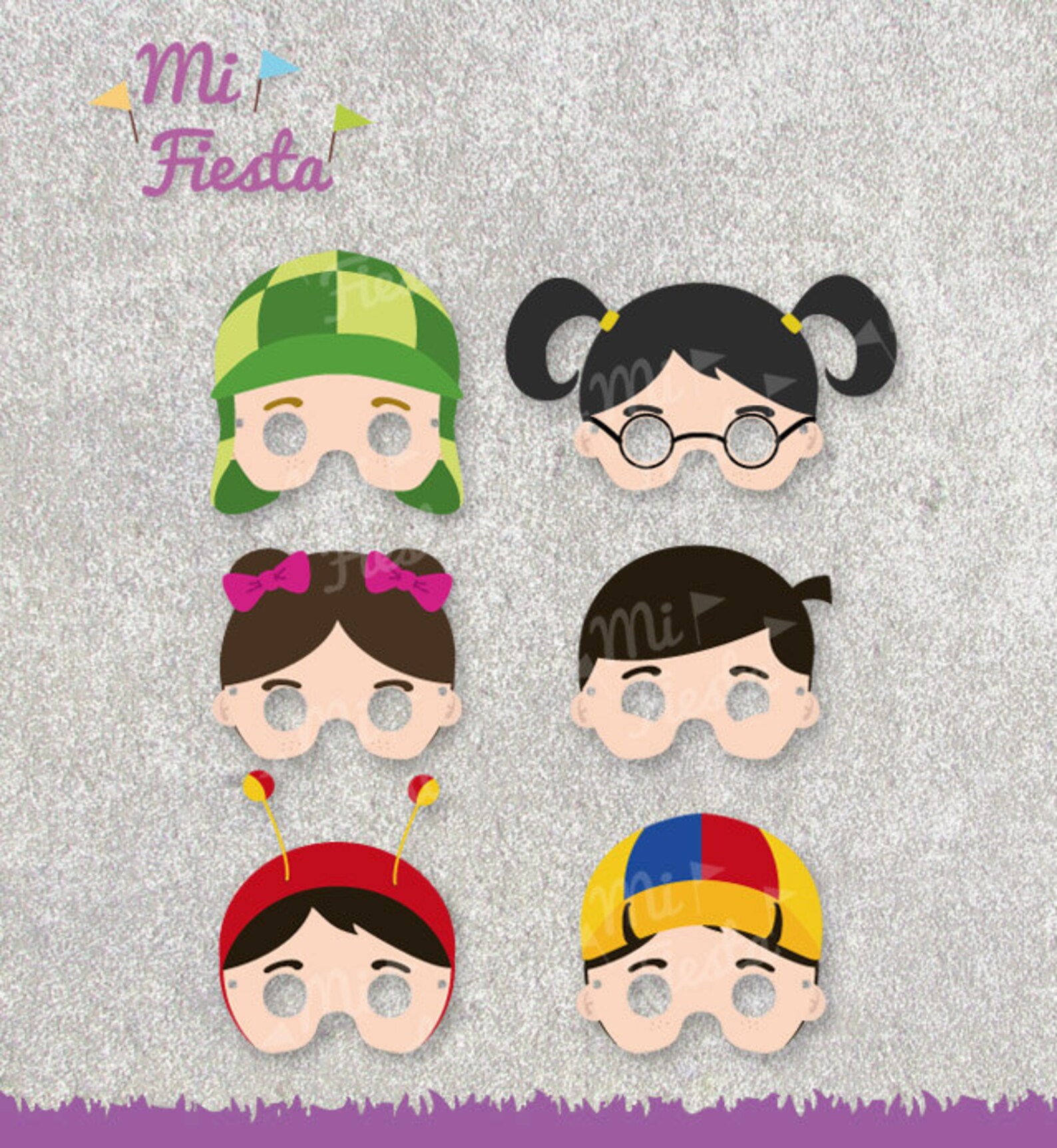 El Chavo Del Ocho Inspired Set Masks, Chaves, Chapulin, Chilindrina ...