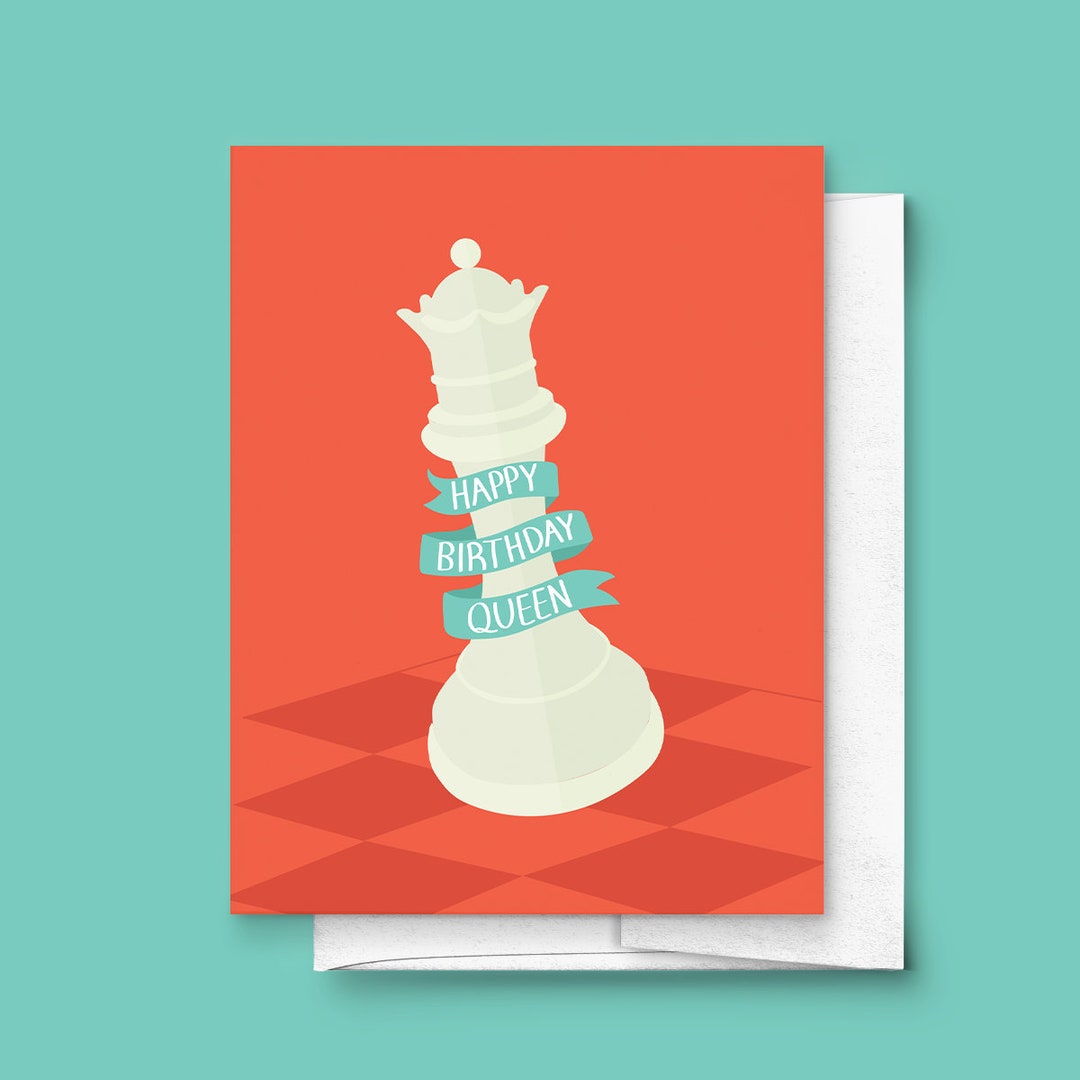 Happy Birthday Queen Folded Greeting Card | Birthday Card for Her ...