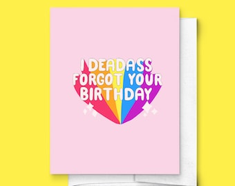 Forgot Your Birthday Card - Etsy