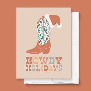 Have A Howdy Holiday, Christmas Greeting Card Hippie, 70s, Retro ...