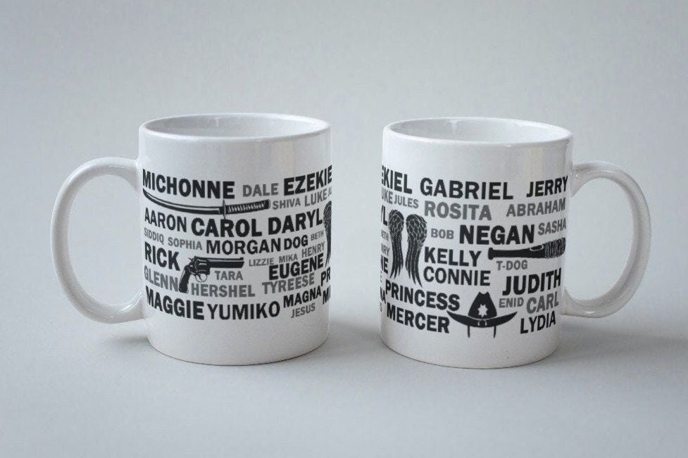 The Walking Dead Character Names Collage Mug - Etsy