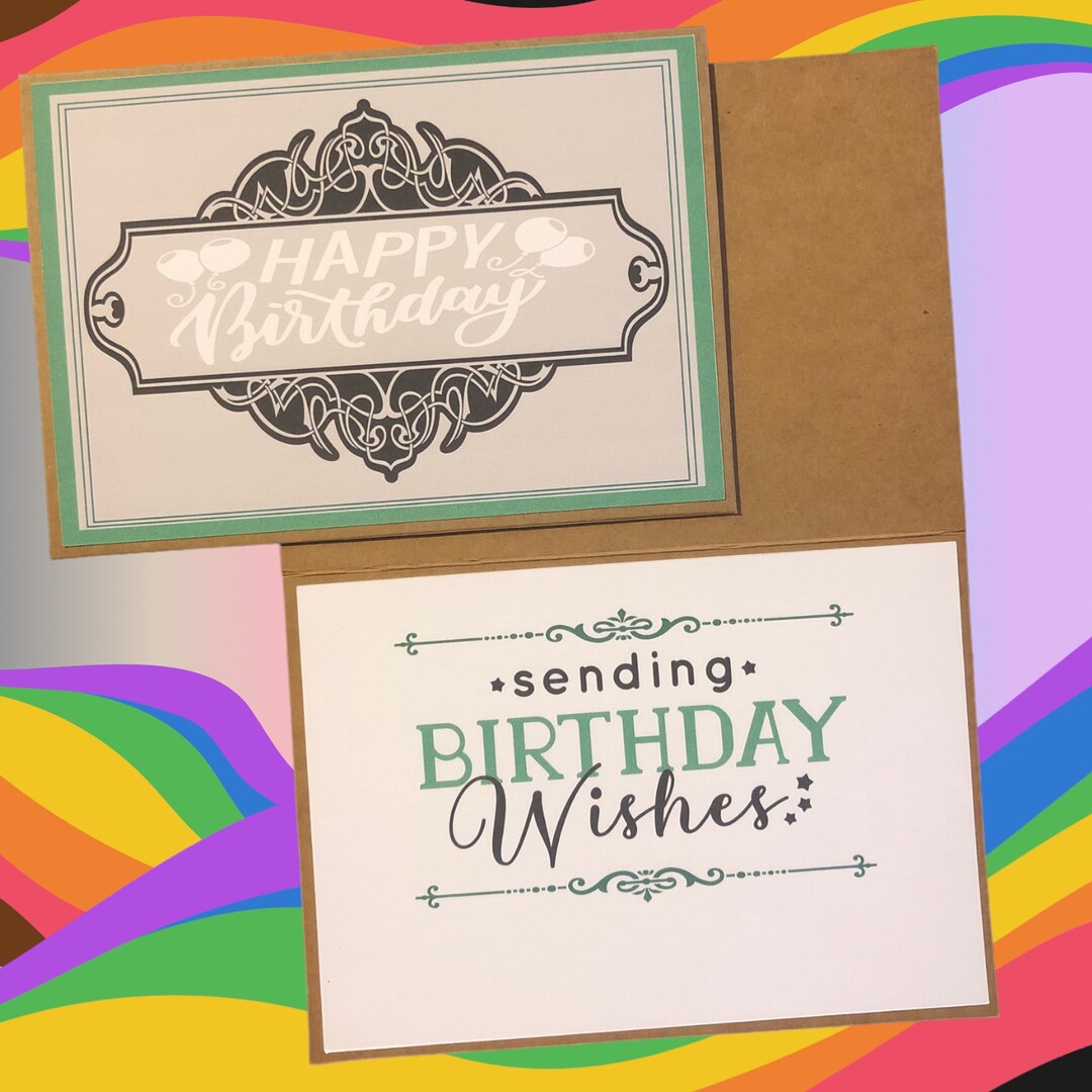 Handmade Aromantic Pride Birthday Card - Etsy