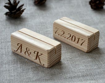 12 Personalized Wood Table Number Holders for Wedding and | Etsy