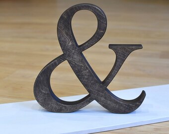 9'' Wood Ampersand for Rustic Wedding Decor Wooden | Etsy