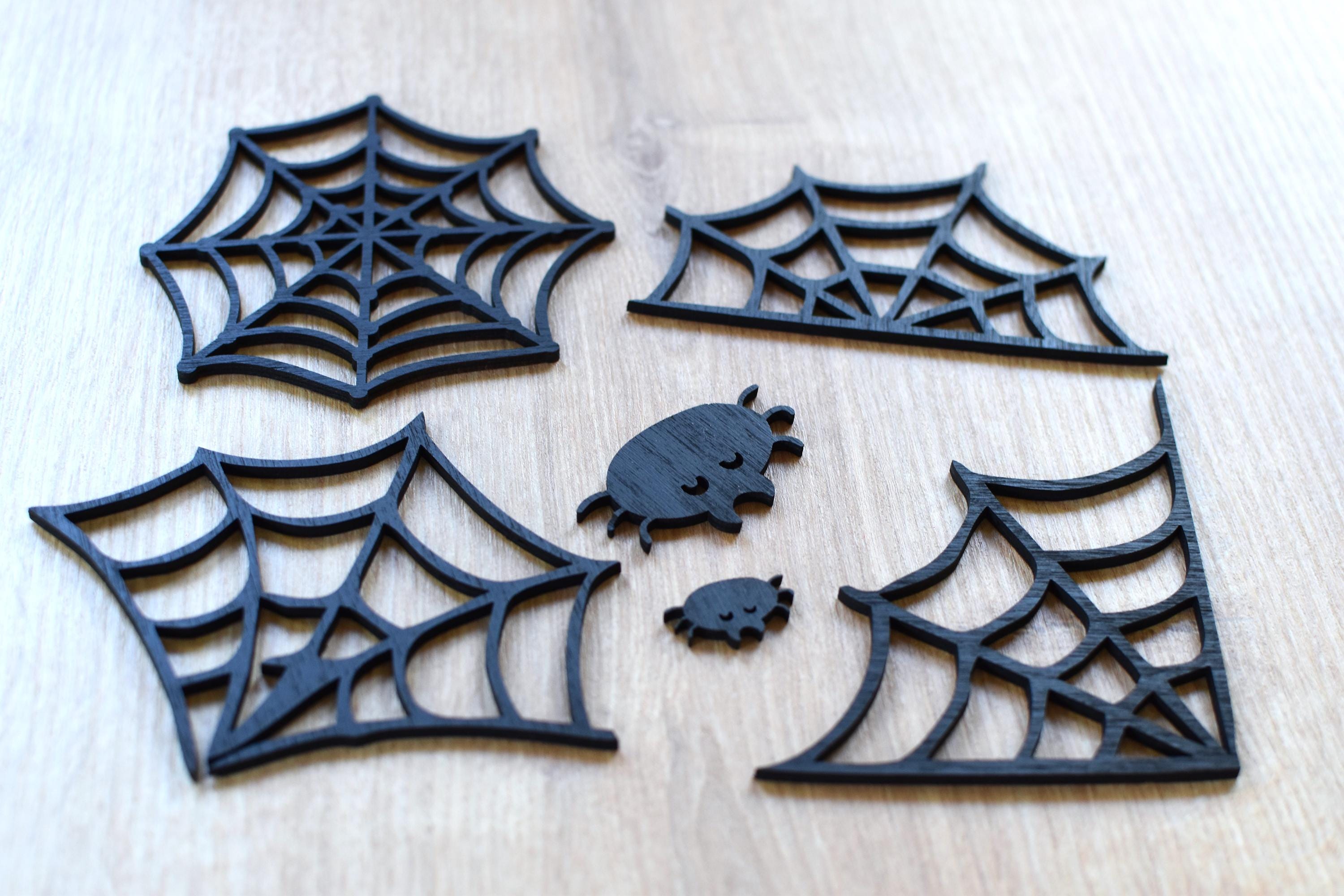 Halloween Spider Web Wood Decor for Home Decor or Office Decor Black ...