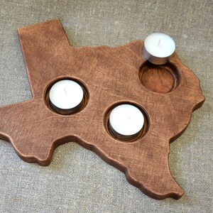 Wood Candle Holder in a Shape of State Texas Candle Holder Patriotic ...