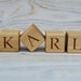 30 Wooden German Alphabet Letter Blocks, Handmade ABC Blocks, Wood ...