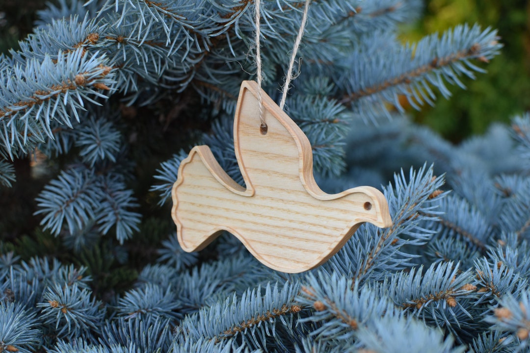 Wood Dove Christmas Tree Ornament Custom Wooden Dove for Christmas ...
