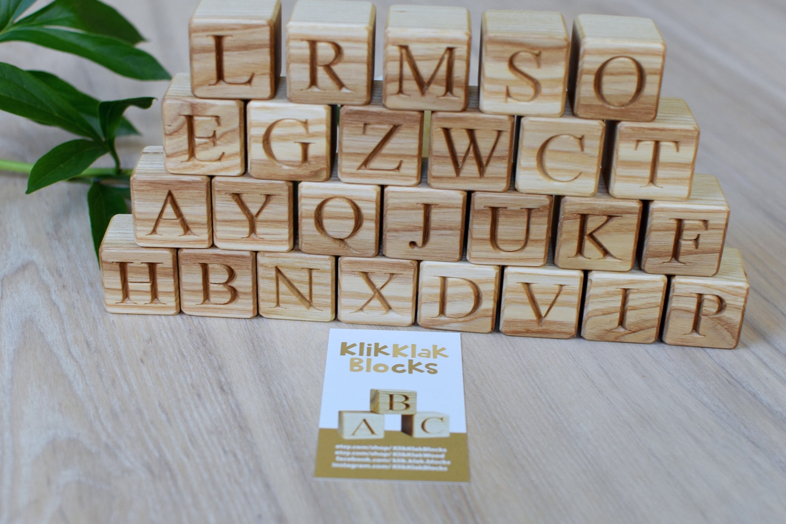 SMALL 26 Wooden English Alphabet Blocks ABC Wood Block - Etsy