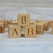 30 Wooden German Alphabet Letter Blocks, Handmade ABC Blocks, Wood ...