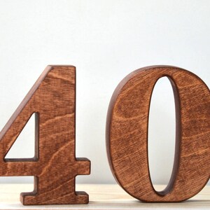 SALE 1-15 4'' Rustic Brown Wooden Number Free Standing Wedding Table ...