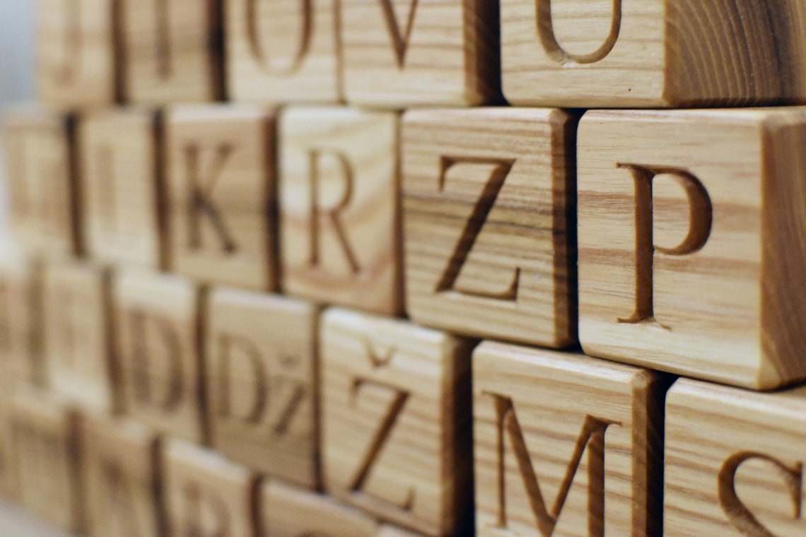 30 Wooden Croatian Alphabet Letter Blocks Handmade ABC - Etsy
