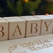 1.6'' Personalized Wood Blocks, Baby Name Blocks, Birthday Baby Shower ...