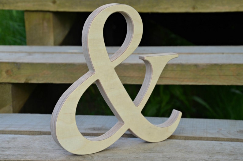 9'' Wood Ampersand for Rustic Wedding Decor Wooden - Etsy