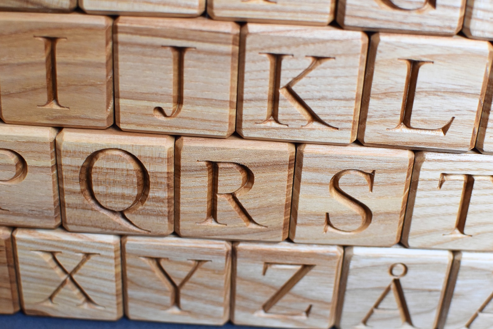 29 Swedish Finnish Alphabet Wooden Blocks, Handmade ABC Letter Blocks ...