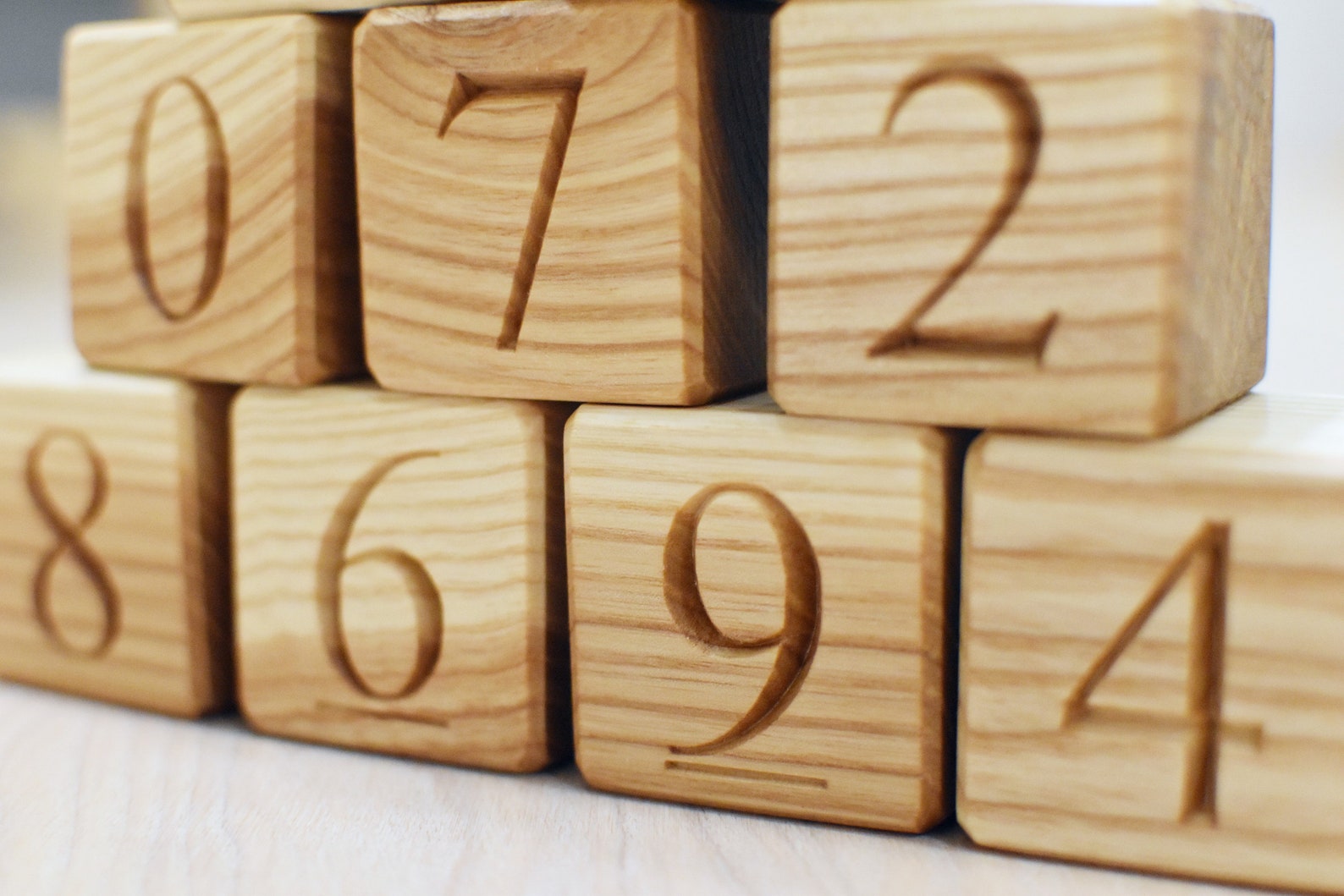 1.6'' Handmade Wooden Math Blocks Baby Shower Gift - Etsy
