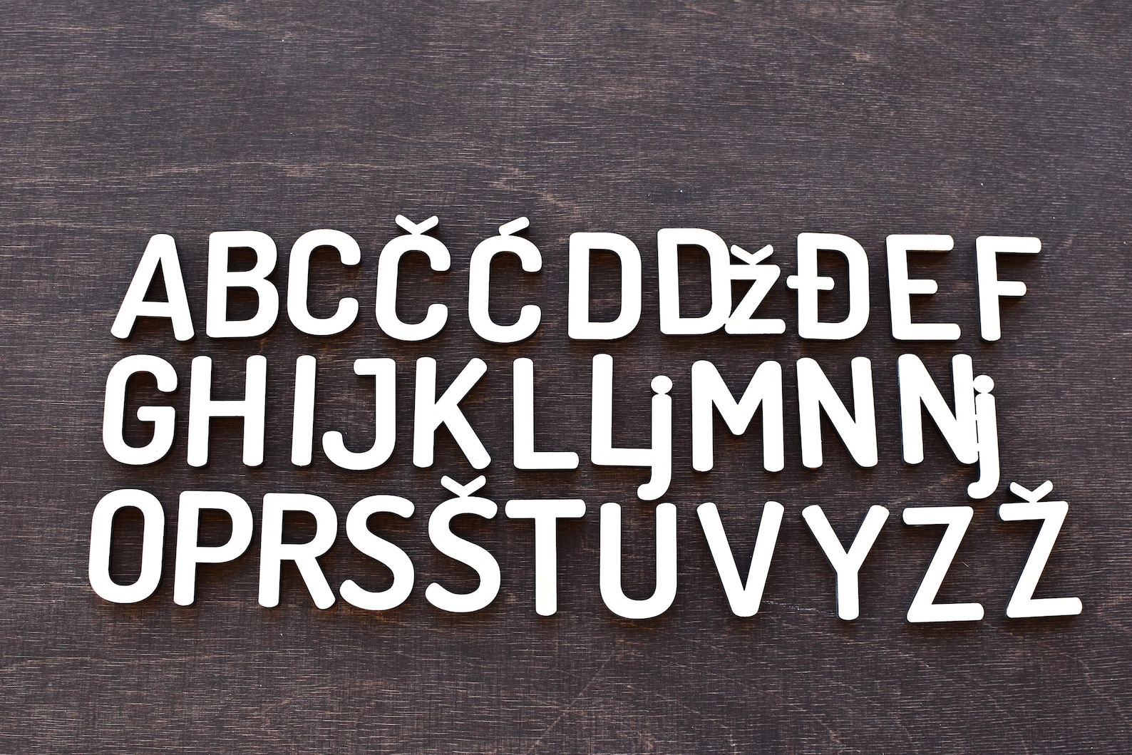 Wood Croatian Alphabet Letters Laser Cut ABC Croatian Uppercase Letters ...