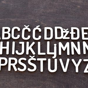 Wood Croatian Alphabet Letters Laser Cut ABC Croatian Uppercase Letters ...