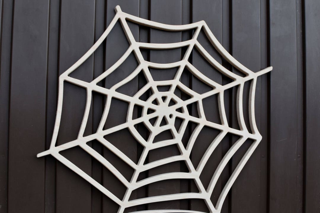 Wood Halloween Spider Web Door Decor Wreath Halloween Home Decor ...