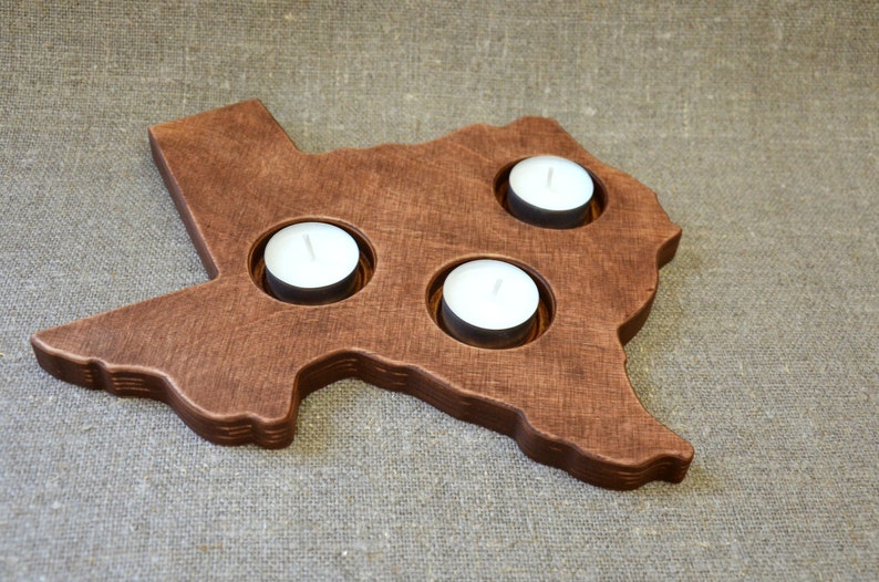 Wood Candle Holder in a Shape of State Texas Candle Holder Patriotic ...