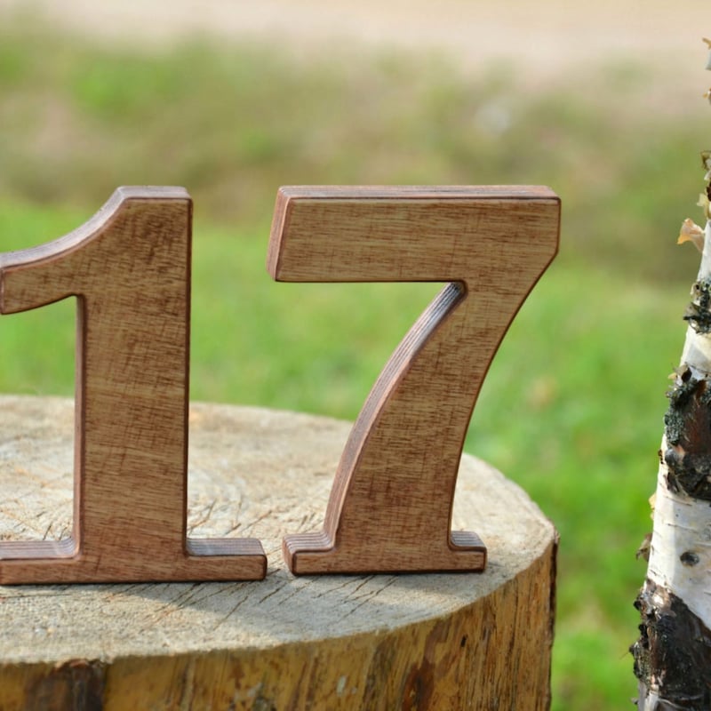 Wooden Table Number - Etsy