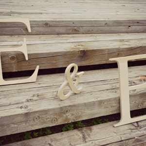 15'' Large Wooden Letter for Rustic Wedding Decor Custom Letters Wooden ...