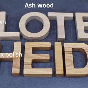 Small Oak Wood Letters Natural Wood Letters Nursery Home Decor Baby ...