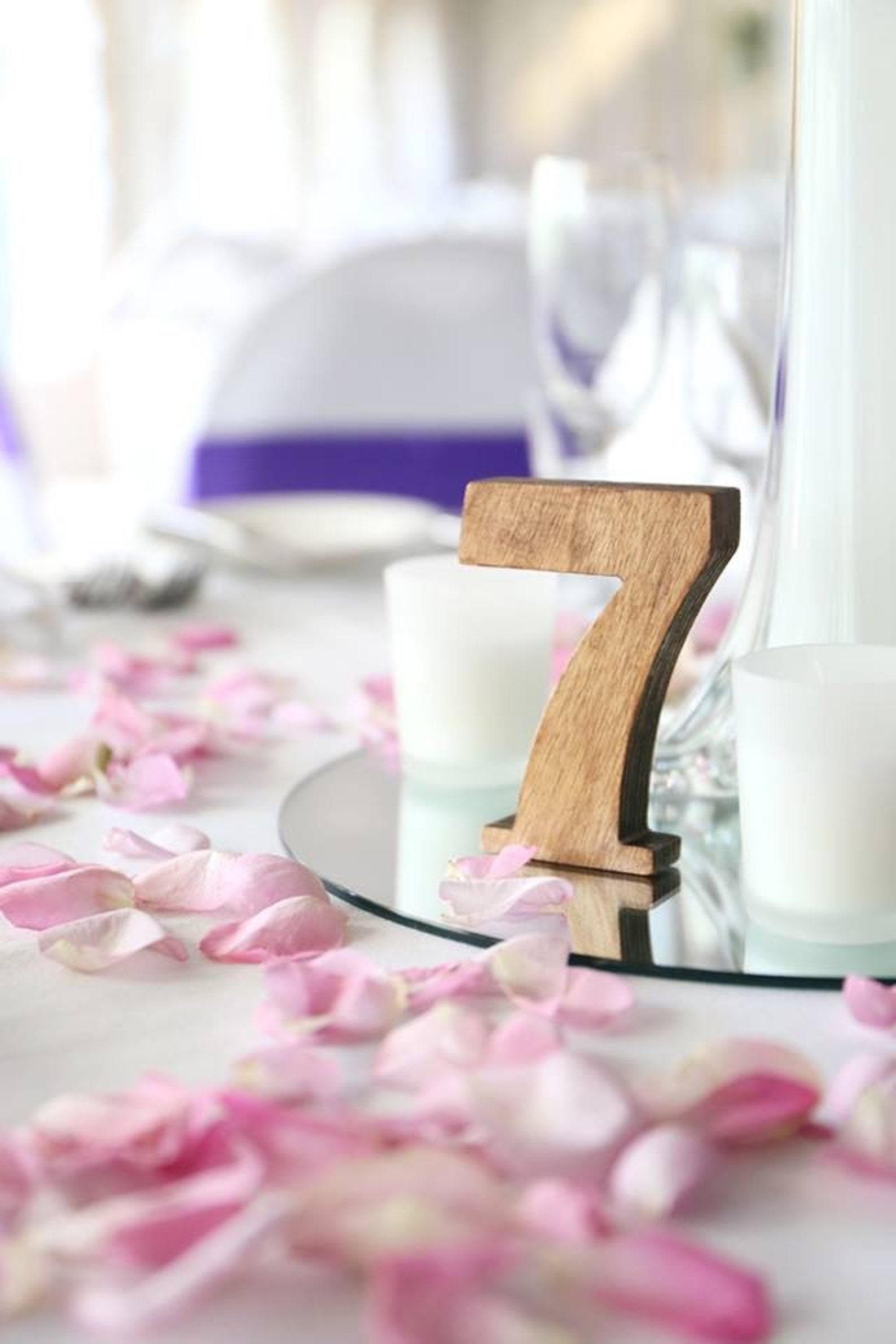 SALE! 4 Inches Rustic Wooden Table Numbers, Free Standing Wedding Table ...