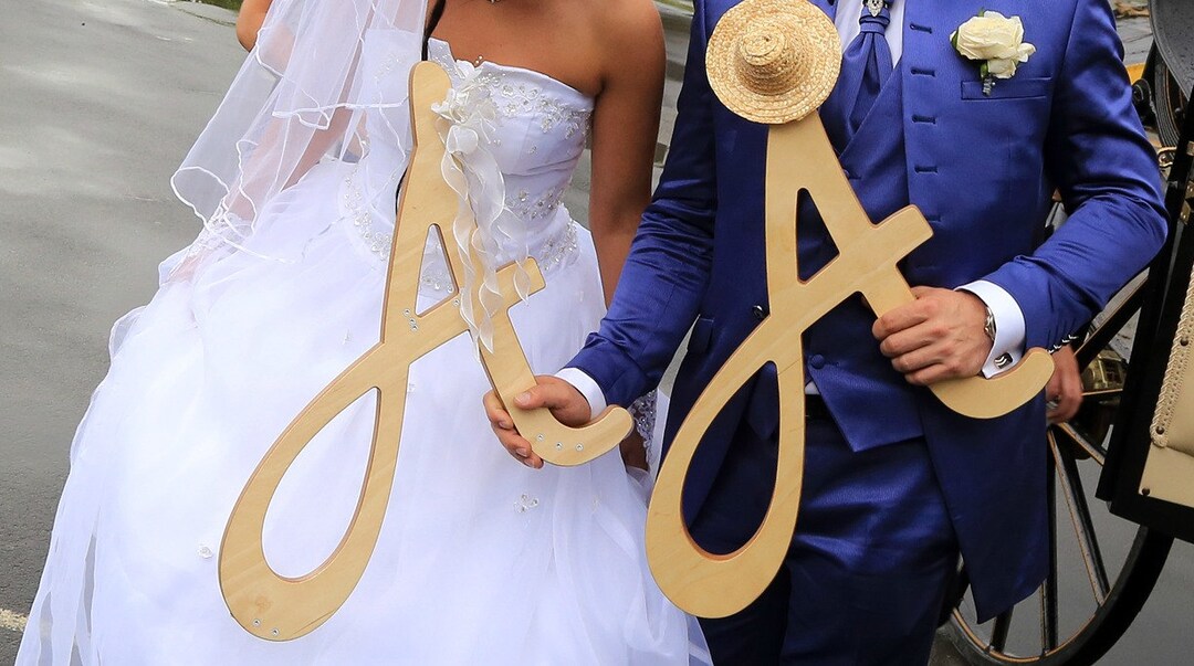 20'' Large Wooden Letter for Rustic Wedding Decor Custom Letters Wooden ...