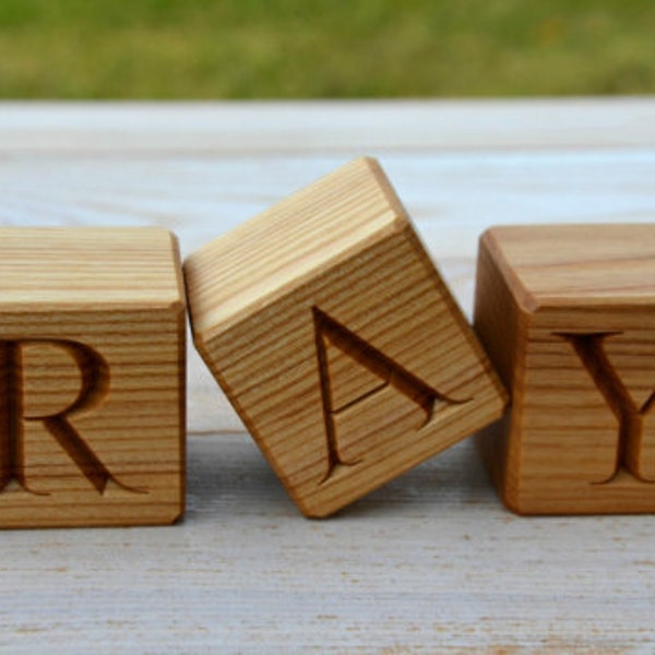 Wood Letter Blocks - Etsy