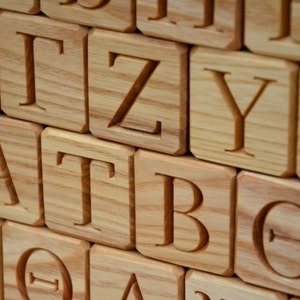 24 Greek Alphabet Letter Wood Blocks, Handmade ABC Blocks, Wood Letter ...