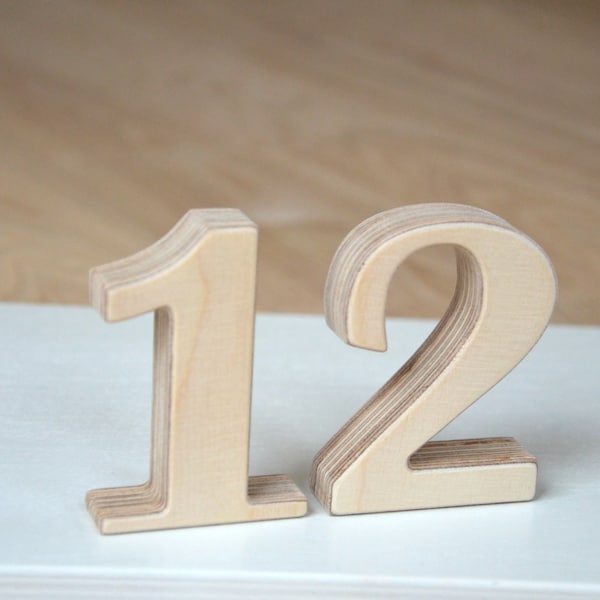 Wooden Numbers - Etsy