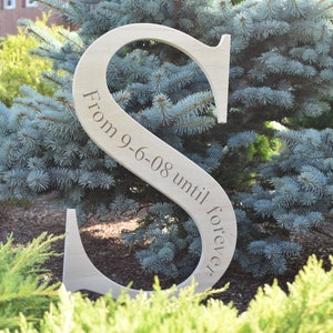 20'' Large Personalized Wooden Letter for Rustic Wedding Decor Text ...