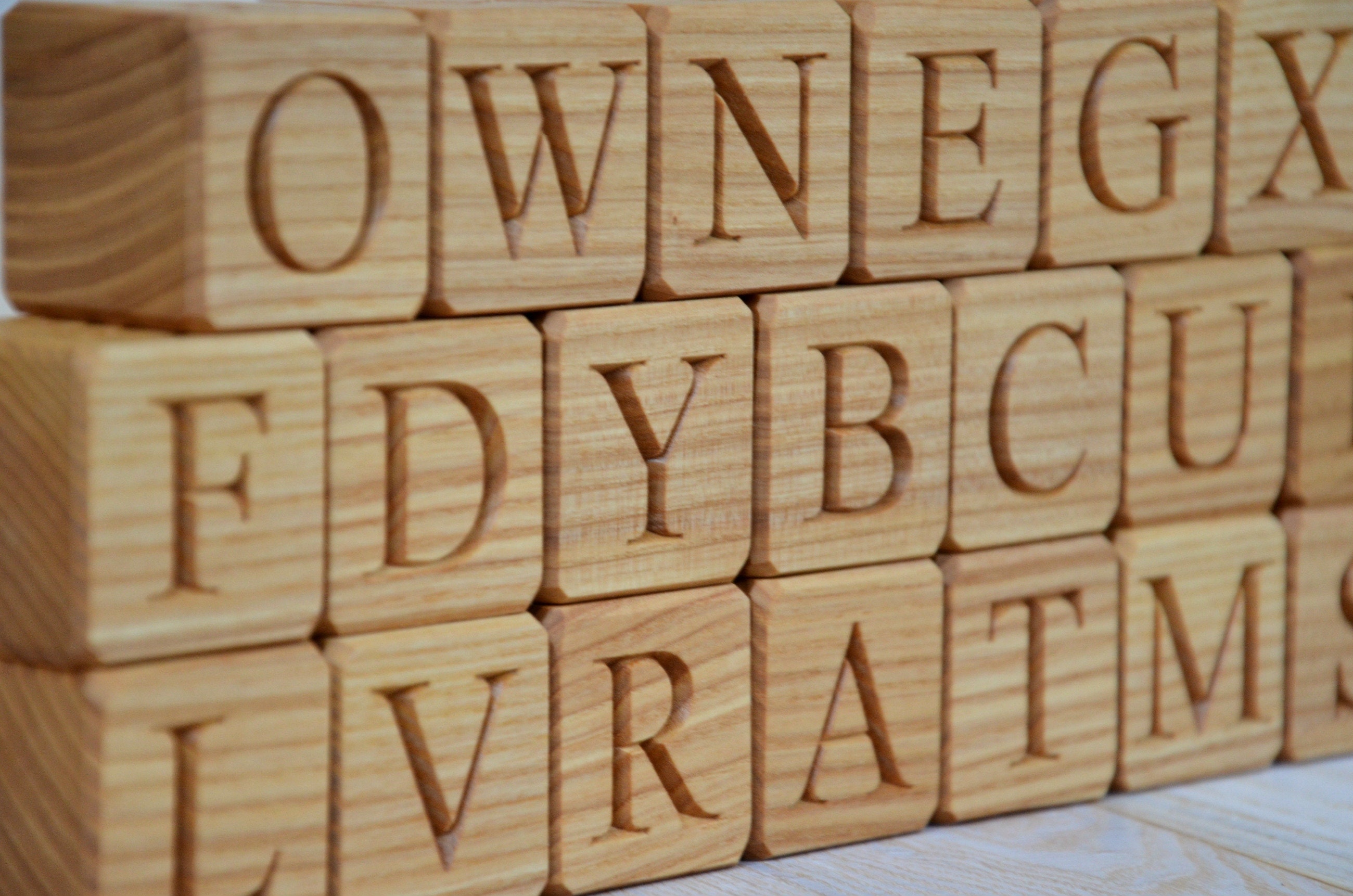 SALE 26 Wooden English Alphabet Blocks 1.6 Inches ABC Wood - Etsy Australia
