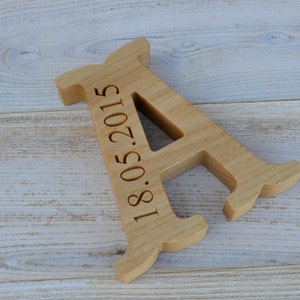 SALE 6'' Personalized Free Standing Wooden Letter for Christmas Gifts ...