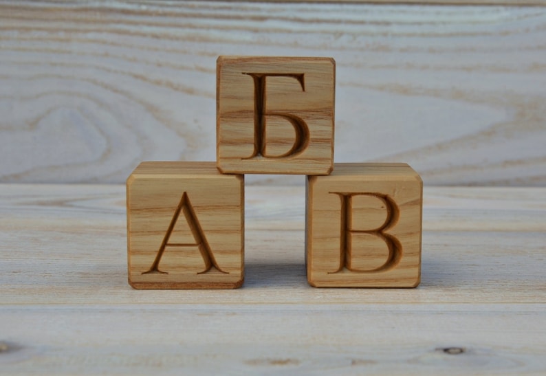 33 Russian Alphabet Wooden Blocks Toy Blocks With Russian - Etsy