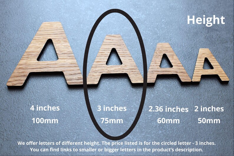 3 Inch Small Oak Wood Letters Natural Wood Letters Nursery Home Decor ...