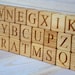 2 in 1 Wood English Alphabet Blocks Pictures Engraved ABC Wood Block ...