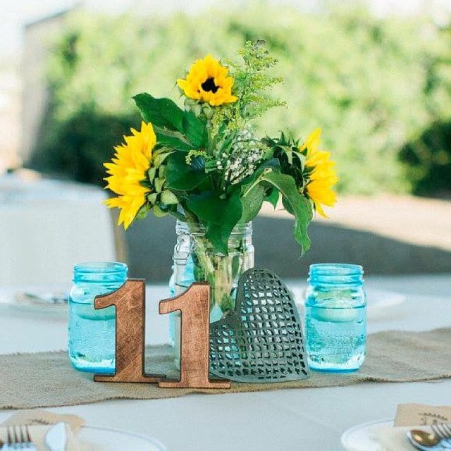 SALE! 4 Inches Rustic Wooden Table Numbers, Free Standing Wedding Table ...