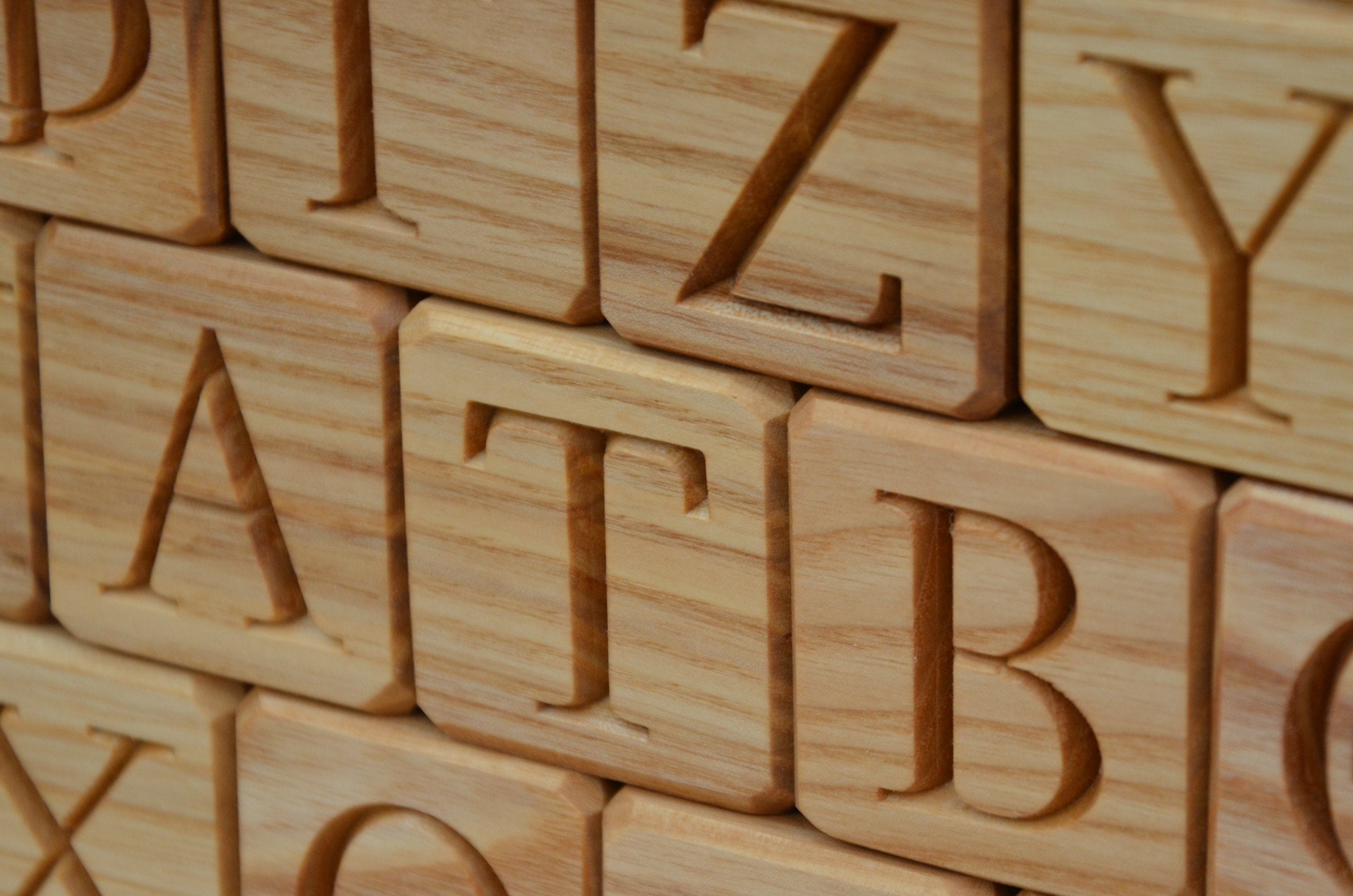 SALE 26 Wooden English Alphabet Blocks 1.6 Inches ABC Wood - Etsy Australia