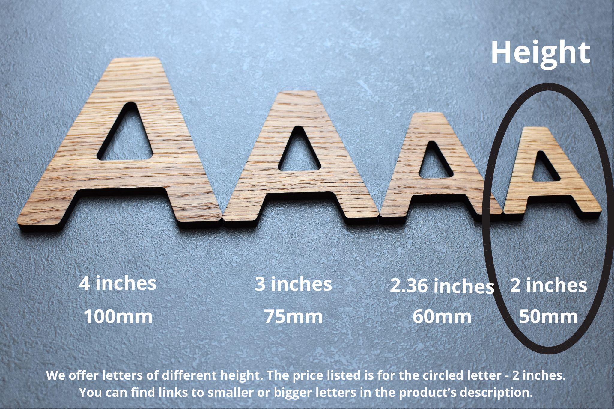 2 Inch Small Oak Wood Letters Natural Wood Letters Nursery Home Decor ...