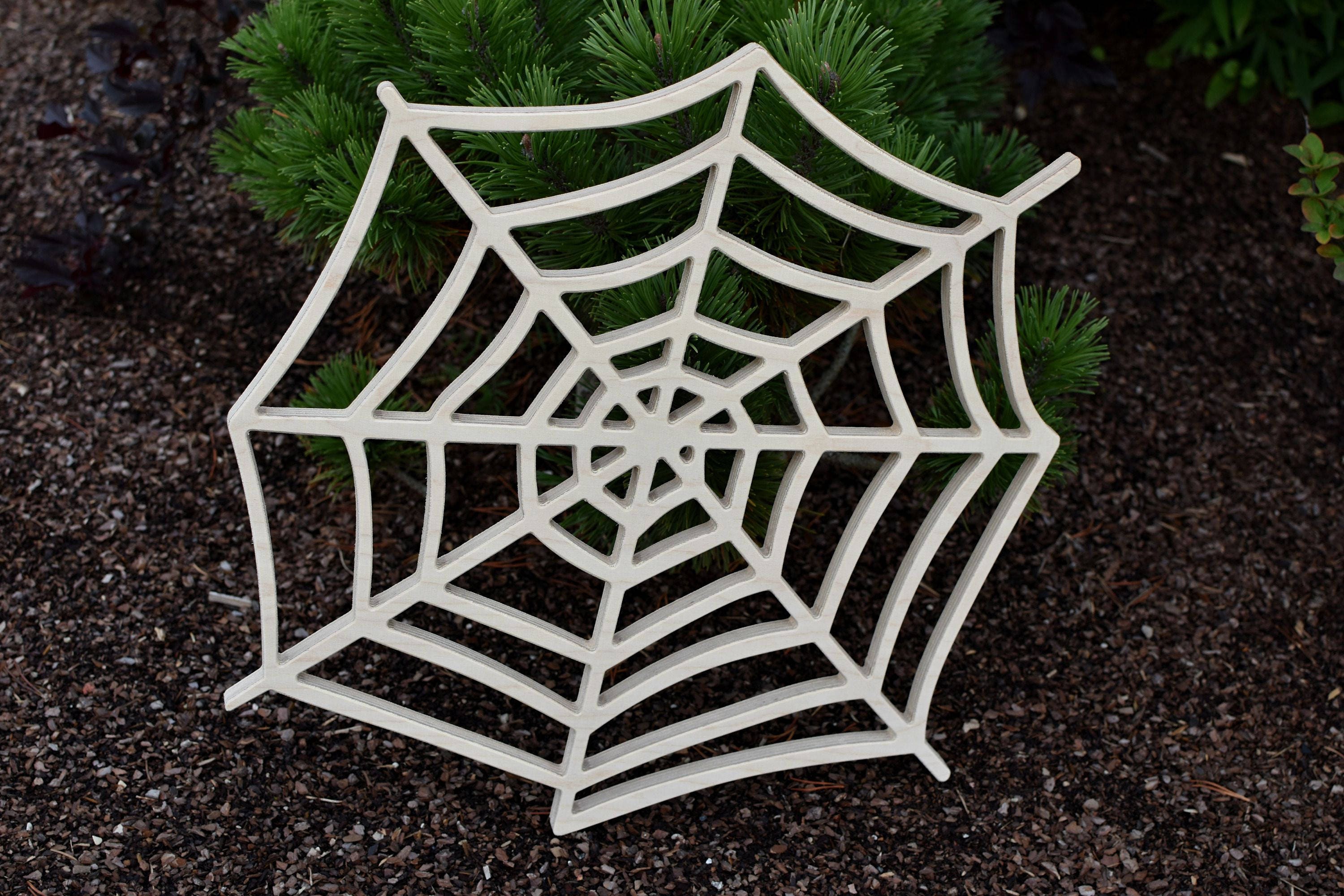 Wood Halloween Spider Web Door Decor Wreath Halloween Home | Etsy